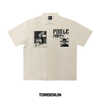 tomsenlin原创奇才队POOLE普尔莱赛尔面料康丽环保印花衬衫