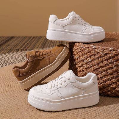 春季新款5cm厚底百搭休闲鞋四季通用时尚休闲鞋板鞋女25556