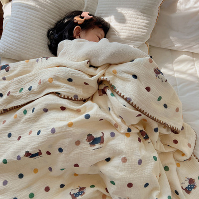 午睡毯子盖毯夏季薄款纯棉夏凉被