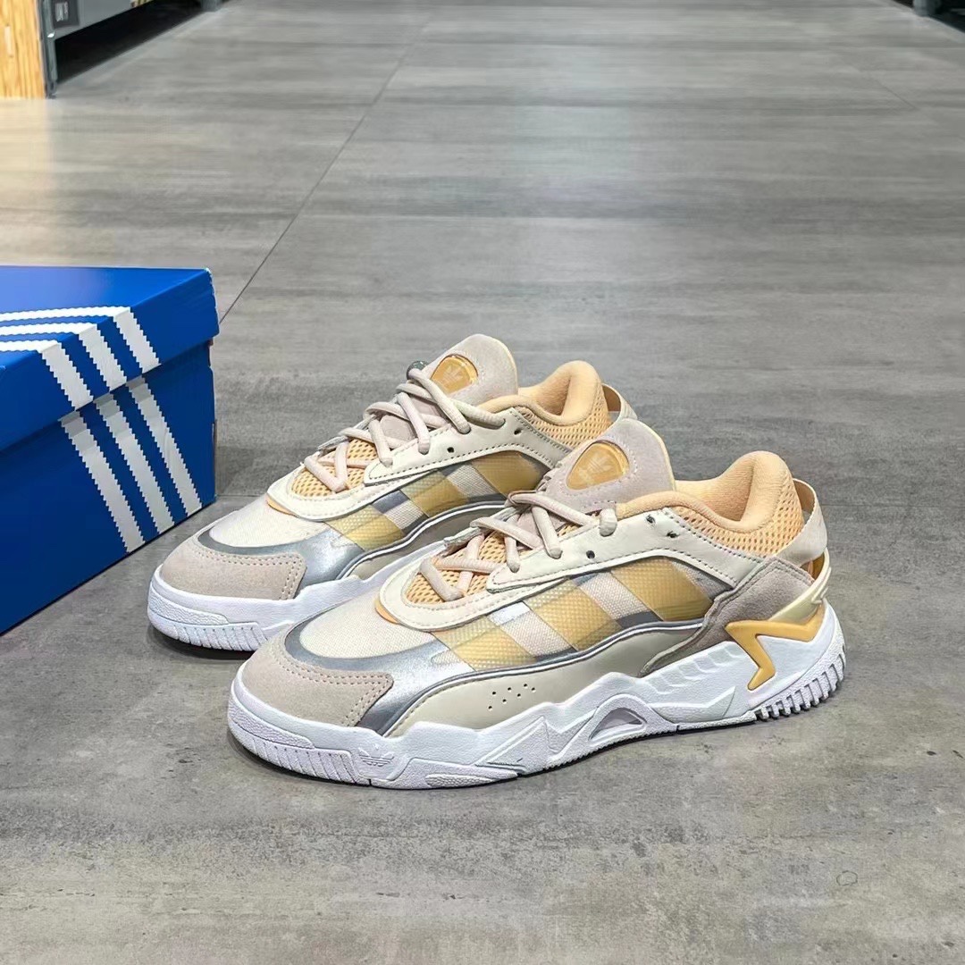 Adidas阿迪达斯三叶草NITEBALL II女子鹅黄撞色潮流奶包鞋GW0884_虎窝淘