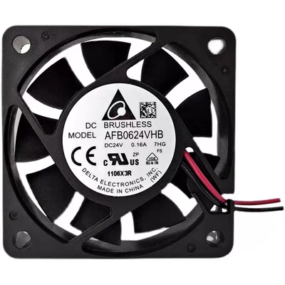 AFB0624VHB 原装Delta/台达 DC24V 0.16A 6015 2线变频器风扇6cm