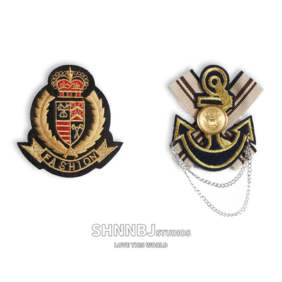 JK校园刺绣徽章带别针肖战同款制服学生校服学院风胸针饰品DK动漫