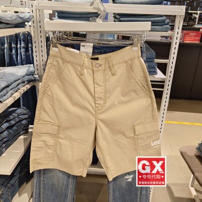 LEE短裤口袋卡其色休闲裤