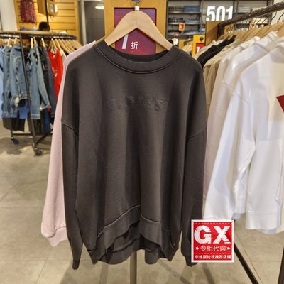 Levi's黑色卫衣圆领宽松版