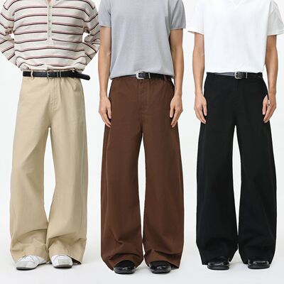 MTLCLOTHES男装经典简约素色韩版vibe宽松直筒100棉休闲牛仔裤潮
