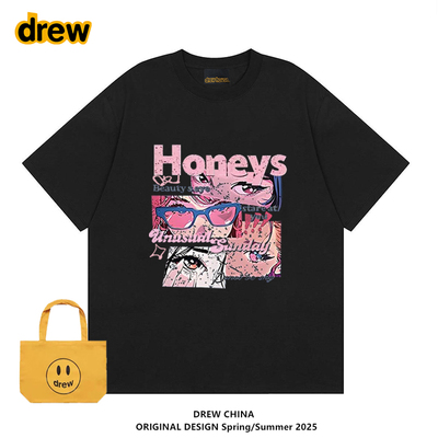 Drew短袖rose潮牌宽松纯棉T恤