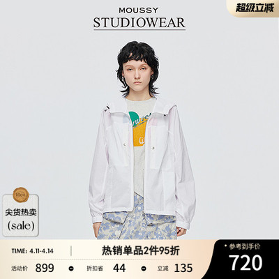 MOUSSY x STUDIOWEAR夏季新品户外风轻薄外套女028ISA30-3361