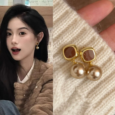 无耳洞「金箔诗篇」复古文艺美拉德色耳钉精致小巧无痛蚊香盘耳夹