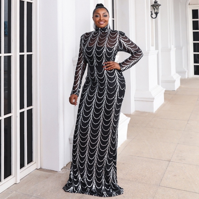 Plus Size Dresses Sequin Party Women Big 4XL Dress birthday