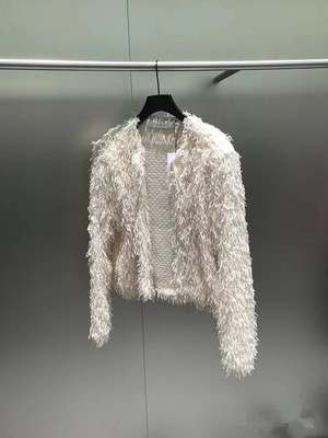 IRO2026法式短款羽毛质感外套女