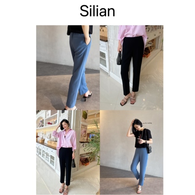 春夏新款｜摩登衣橱｜日本面料｜经典款抗皱醋酸窄腿九分裤小黑裤