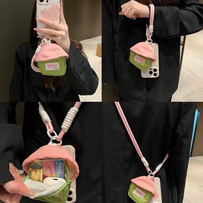 小红书爆款迷你书包适用苹果16ProMax手机壳iPhone16Pro新款14Plus斜挎绳女13mini硅胶11/12防摔7/6s保护套XS