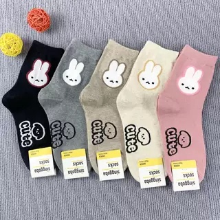 韩国东大门进口女袜singgoba卡通小兔子中筒袜学院风学生袜新款