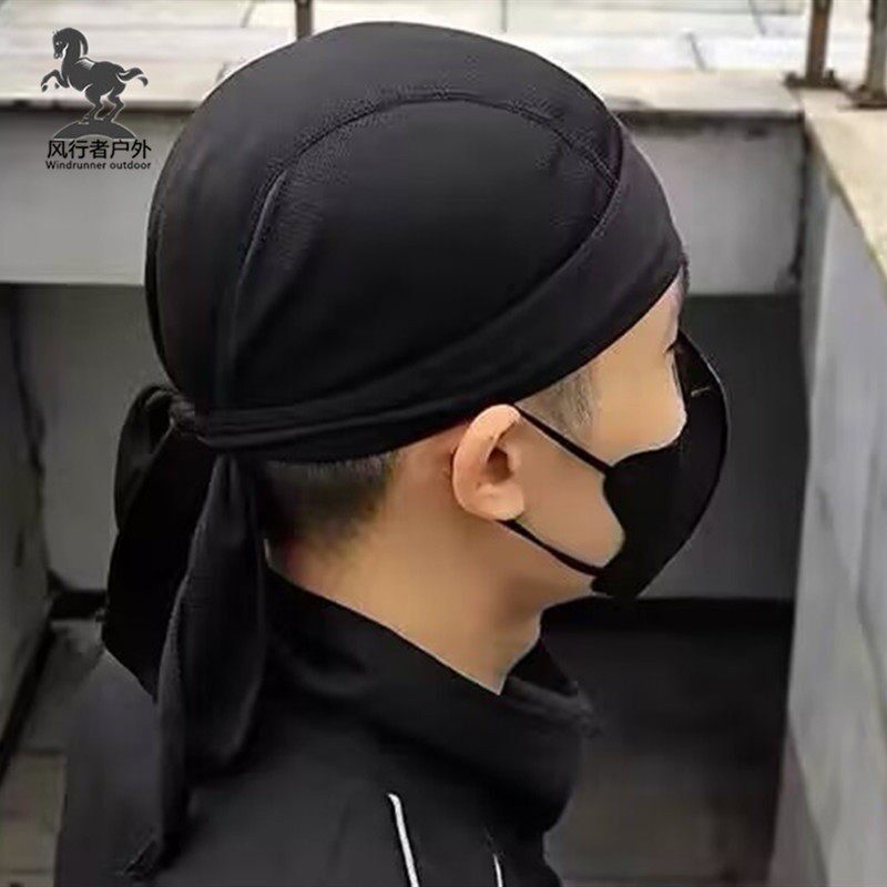 自行车海盗帽防晒帽户外男女健身吸汗头巾运动骑行速干透气小帽夏