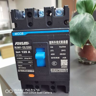 热销银断路器点nm1cm1cdm1空气开关rum1125a3p4p塑料外壳式断路