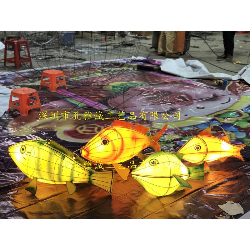 热销春节鱼海洋鱼灯民间艺术花灯鱼灯 电影电视道具鱼灯 手工彩绘