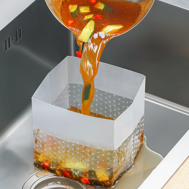 青崎自立式垃圾袋沥水袋厨房一次性水槽过滤网袋剩饭菜渣袋防堵塞