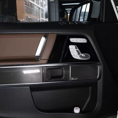 热销适用w464奔驰大G级g500g63g350g400改装车门内拉手盖碳纤维饰