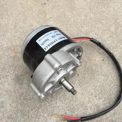 羚鹰电动车游乐设备农用机械有刷减速电机MY1016Z24V250W长轴