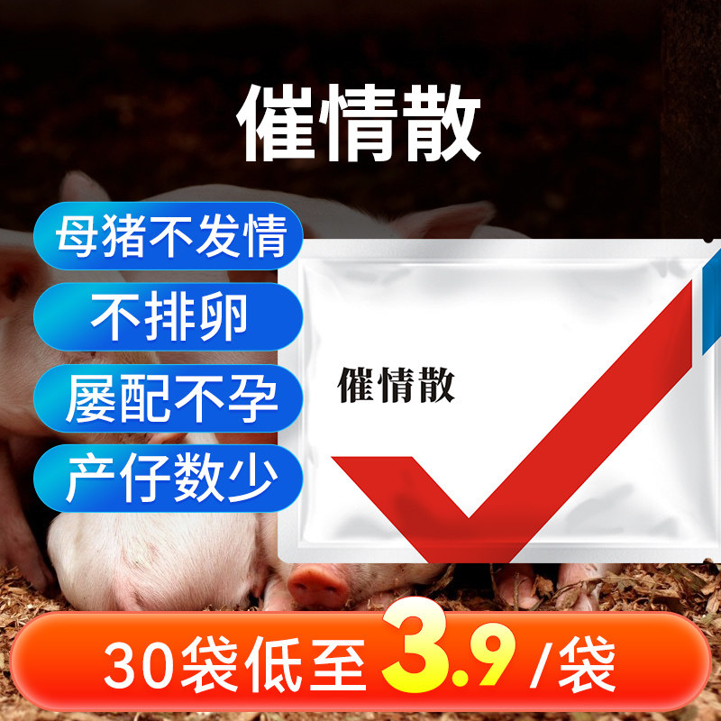 兽药促情散多情散母猪发情配种药发情粉多情宝排卵叶酸生育酚兽用