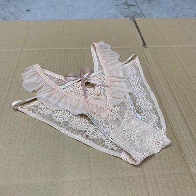 法式甜美网纱纯欲镂空系带纯欲风