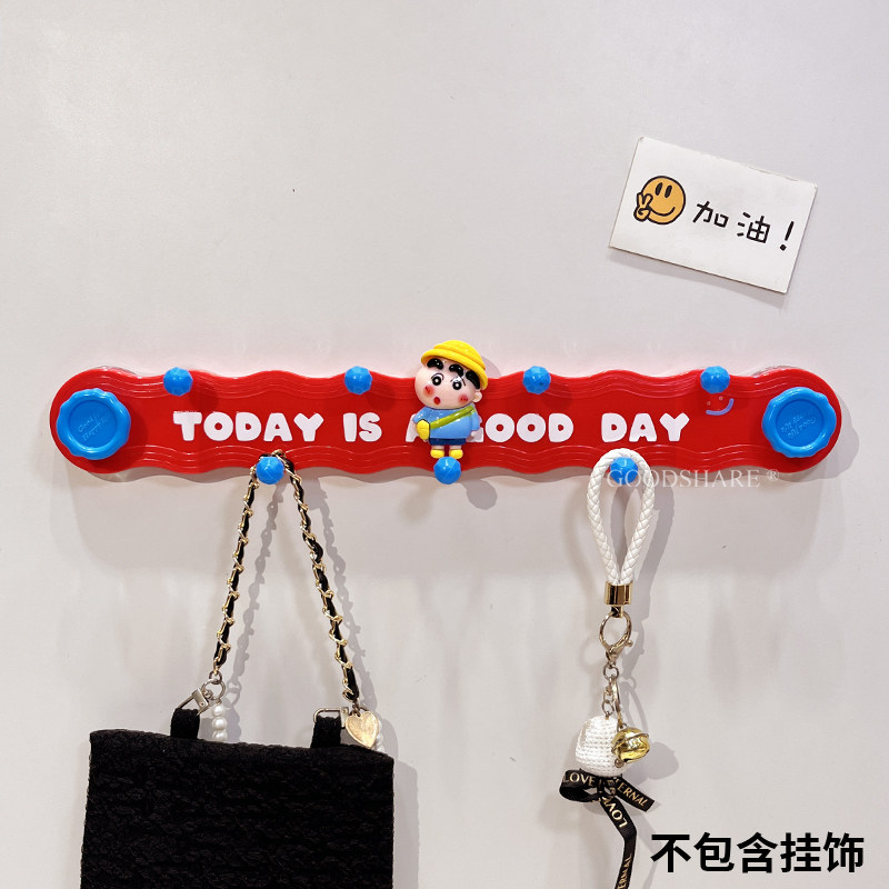多巴胺吸盘挂钩免打孔强力承重小新联排挂钩浴室厨房玄关门后粘钩