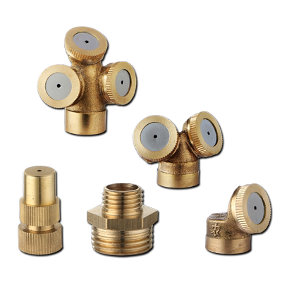 雾化喷头除尘降温蔬菜打药加湿浇菜农用铜花洒喷灌洒水喷雾器配件