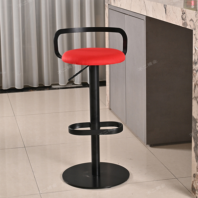 设计轻奢意式极简家用吧台凳真皮