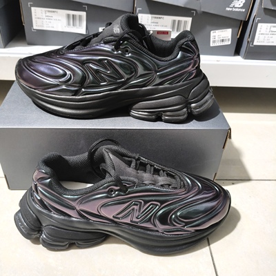 New Balance 复古运动 减震耐磨低帮跑步鞋男女同款 黑色U50307MC