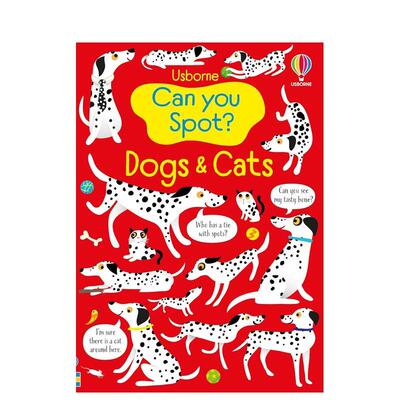 【预售】你能找到吗？猫猫与狗狗 Can You Spot? Dogs and Cats 英文进口原版儿童趣味图书Kirsteen Robson外文正版