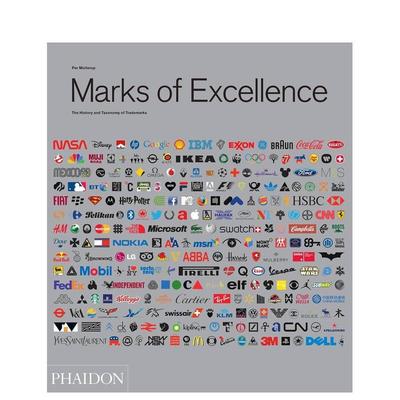 【预售】卓越标志：商标的历史与分类 Marks of Excellence 英文进口原版字体图案标志设计图书Per Mollerup