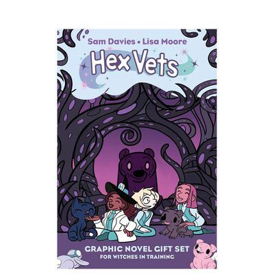 【预售】魔法兽医：见习女巫图像小说礼盒套装 Hex Vets: Graphic Novel Gift Set for Witches英文进口原版儿童图书青少年读物Sa