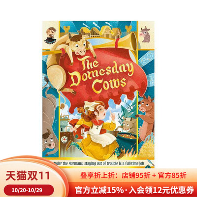 【预售】偷牛大作战：末日审判书的历史 The Domesday Cows英文进口原版儿童章节书 喜剧故事Iszi Lawrence