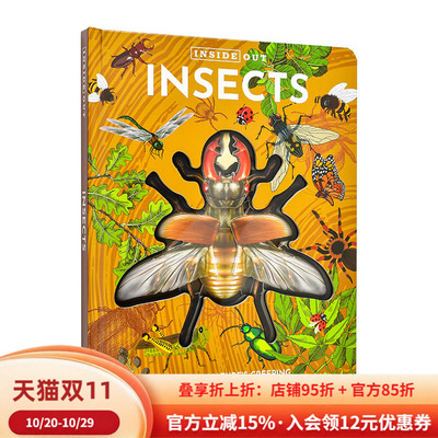 【预售】【里里外外】昆虫 【Inside Out】Insects 英文进口原版儿童绘本图书Editors of Chartwell Books