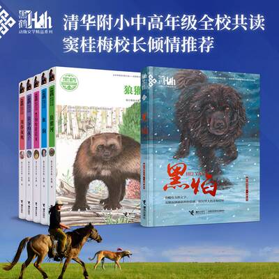 黑鹤动物文学精品系列(共6册) 黑焰 狼獾河 狼谷的孩子 黑狗哈拉诺亥 血驹 黄昏夜鹰 三四五年级课外阅读书目小学生儿童读物