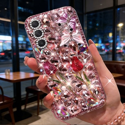 奢华闪钻爆款适用三星GalaxyM55手机壳小众F16满钻M20保护套S22网红M10全包S24满钻M31镶钻M30s新品M21s新款