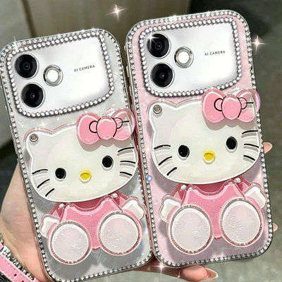 贝母纹闪钻带镜子适用OPPOA6sPro手机壳/2026年12化妆镜A6i+硅胶9镶钻14巨好看10+外壳A2防摔12网红A3 女款8