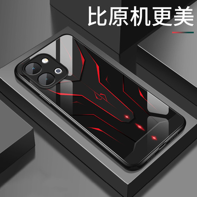 适用vivoY500i手机壳新款y500i简约创意玻璃硬壳保护套V2531A机甲镜头全包防摔软壳VIVO男款潮牌网红个性外壳