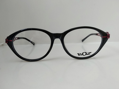 BOZ PLATINE 1315 黑色框眼镜 平面镜 女