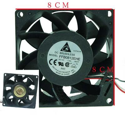 台达 FFB0812EHE -F00 DC 12V 1.35A 8CM 8038大风量散热风机风扇
