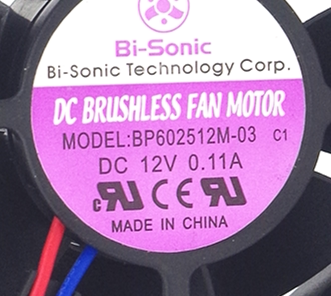 台湾百瑞Bi-Sonic品牌BP602512M-03 直流12V舞台灯光用散热风扇