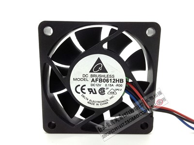台达DELTA 6015 6CM 双滚珠风扇 12V 0.15A AFB0612HB-ROO