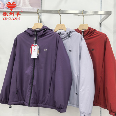 银州羊机能风连帽棉服外