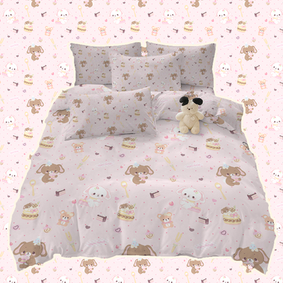 甜点兔三件套可爱床单被套四件套