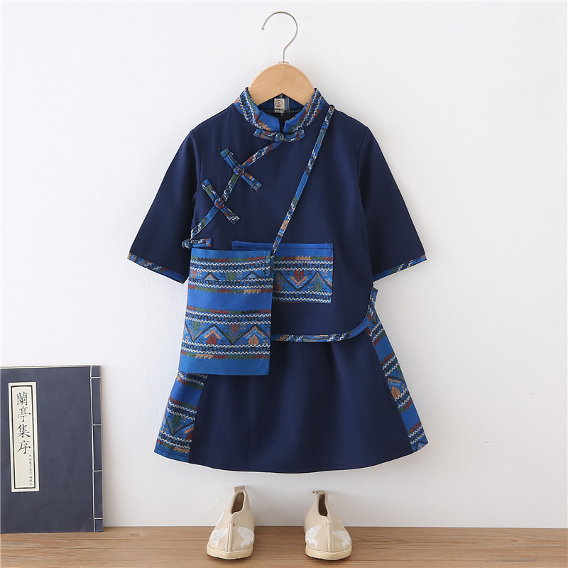 女童傣族服饰夏季民族风演出服女孩少数民族舞蹈服61儿童节表演服