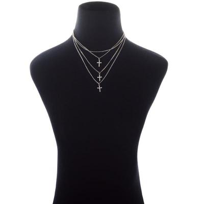 十字架项链 Women jewelry chokers multi-layer cross necklaces