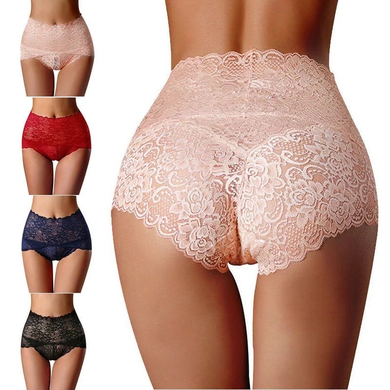 Lace underwear pure cotton high waist hip lifting Lose weigh