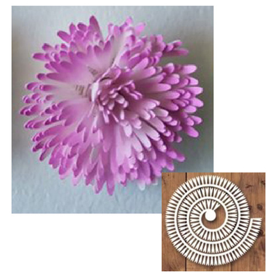 7587卷曲花朵 切割模板DIY模具cutting die手账Scrapbook贺卡制作