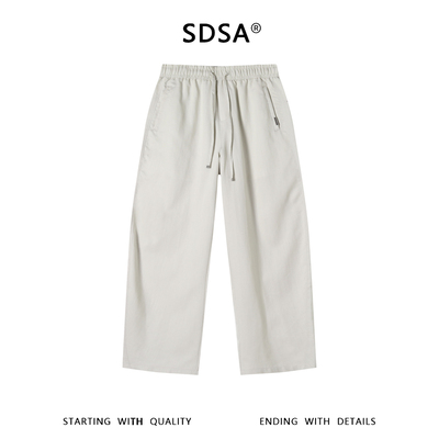 SDSA男装2026新款高贵轻奢美式潮牌后背印花字母抽绳休闲裤百搭