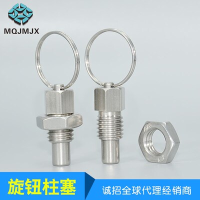 GN717拉环分度销旋钮柱塞弹簧定位销不锈钢分割定位柱弹顶销拉扣